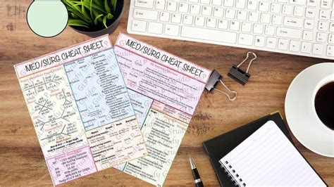 Medsurg Cheat Sheet Double Sided Etsy