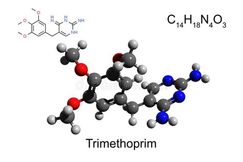 Trimethoprim Antibiotic Drug Molecule Skeletal Formula Stock Vector Illustration Of Tract