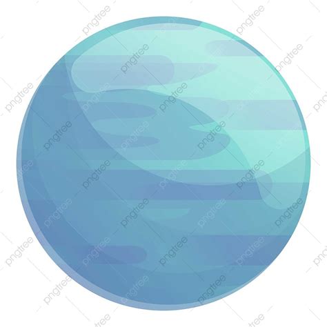 Gambar Vektor Kartun Ikon Planet Biru Rancangan Bunga Ilustrasi Png