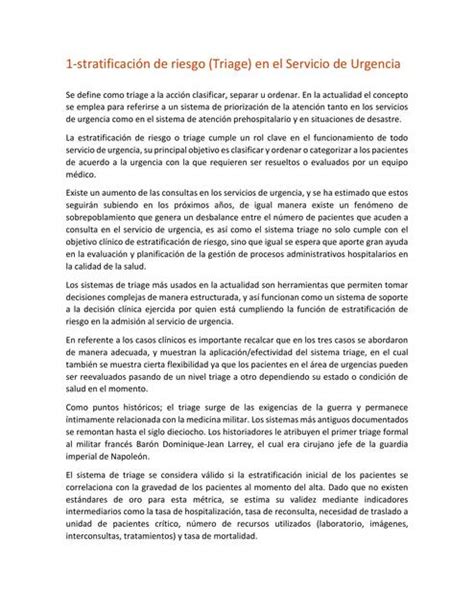 Resúmenes de Clasificación triage Descarga apuntes de Clasificación