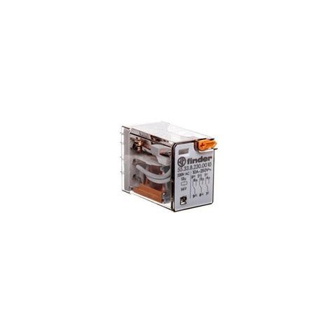 Przekaźnik miniaturowy 3P 10A 230V AC przycisk testujący AgNi 55 33 8