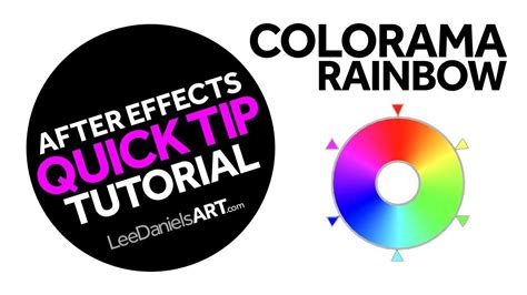 After Effects Tutorial Quick Tip Colorama Rainbow Youtube