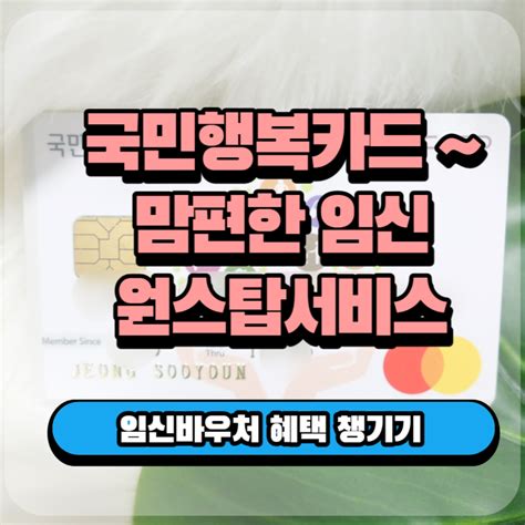 국민행복카드 발급 베팡 사은품 혜택 임신바우처 신청 맘편한 임신 서비스 한번에 네이버 블로그