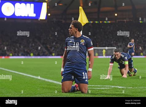 Glasgow Scotland 15th November 2021 Che Adams Of Scotland Scored The