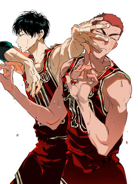 Sakuragi Hanamichi And Rukawa Kaede Slam Dunk Drawn By Atie1225
