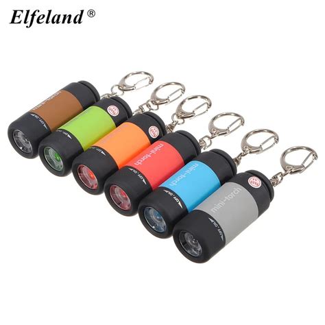5pcslot Rechargeable 03w 25lm Usb Mini Led Keychain Light Lamp Key