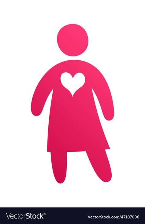 Woman Gradient Character Royalty Free Vector Image