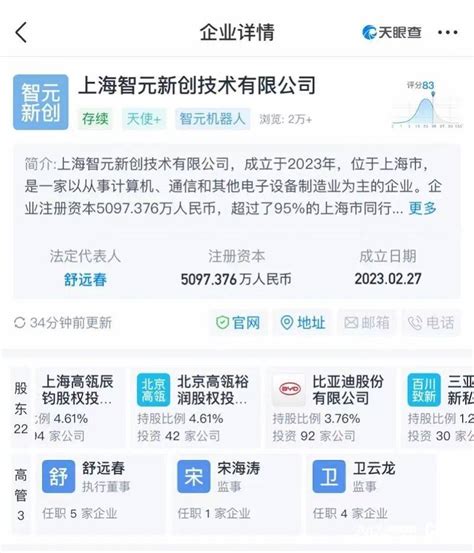 获比亚迪投资！前“华为天才少年”，再传新动向智元机器人彭志辉