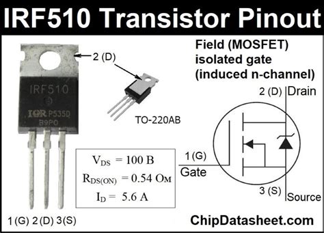 Irf510 Mosfet Pinout Simple Transistor Amplifier Circuit