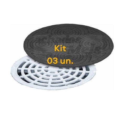 Kit Com 03 Tampas De Ralo Protetor Barata Escorpião Mau Cheiro De