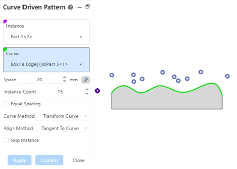 Curve Driven Pattern Crowncad