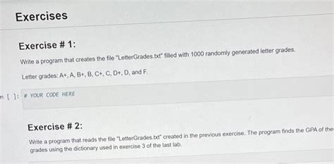 Solved Exercise 1 Write A Program That Creates The File