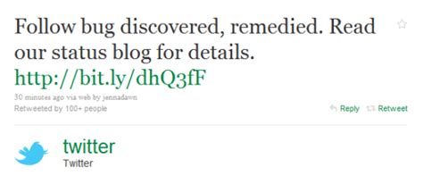 Twitter Follow Bug Chaos
