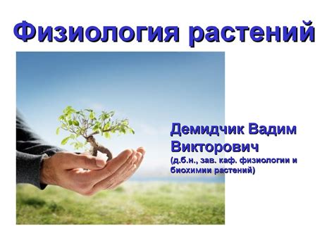 Физиология растений - online presentation