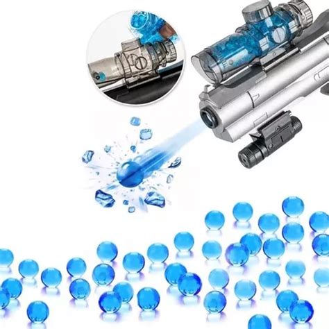 Bolinha De Gel Orbeez Azul 10 000 Orb Munição Arma Decoração