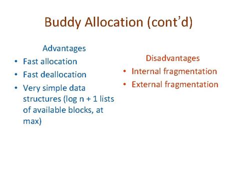 Partitioned Memory Allocation Allocation Policies Best First Fit