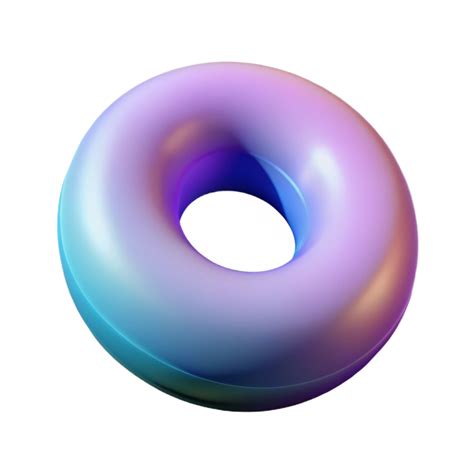 Elegant Traditional Gradient Mesh Torus With Smooth Surface Cutout Premium 57154162 Png