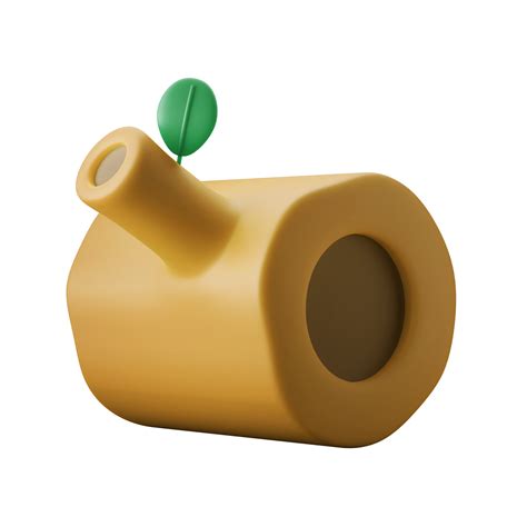 Cute Wood Log Tree Stump 3d Illustration Icon 11019328 Png