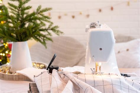 Premium Photo Sewing Process On A Sewing Machine A Needle With A