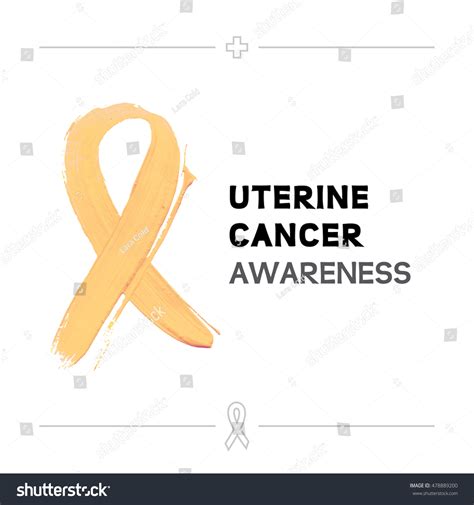 Colorful Uterine Cancer Awareness Ribbon Isolated Stock Vector Royalty