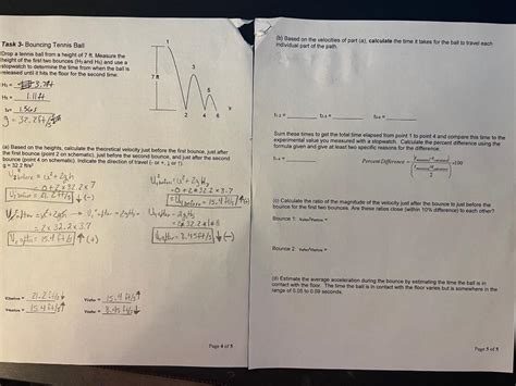 Solved Task 3 Bouncing Tennis Ball B Based On The