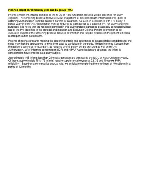 Planned Target Enrollment By Year And By Group Wk Pdf