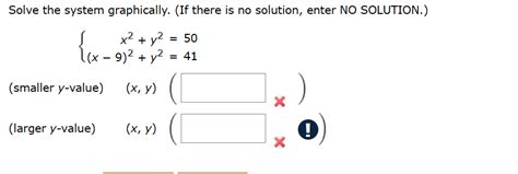 Solved Solve The System Graphically If There Is No