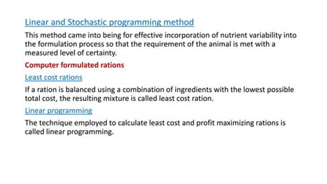 Principles Of Computation Of Rations For Ruminants Ppt