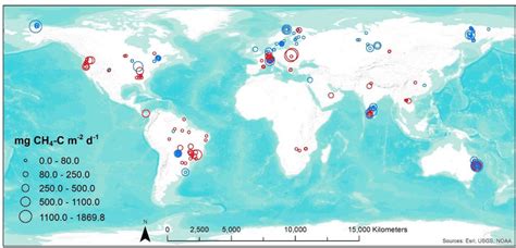 Global Distribution Of Total Methane Emissions From Lakes Blue Download Scientific Diagram