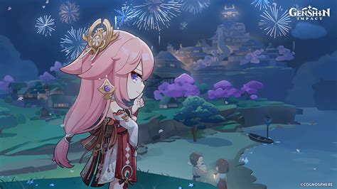 Chibi Yae Miko Re Run Rgenshinwallpapers