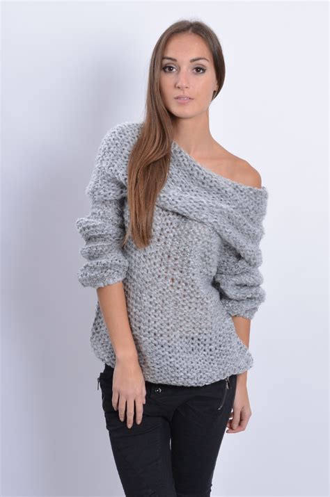 Sweter z dużym golfem szary Cocomoda pl odzież damska sukienki buty dodatki