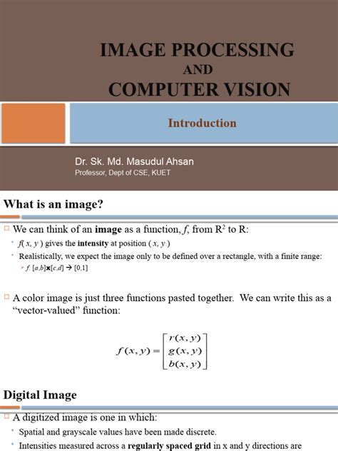 Lec 01 Compvision N Dip Intro Pdf Computer Vision Image Processing