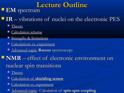 Computational Spectroscopy In G03 Ppt Computational Spectroscopy In G03 Ppt