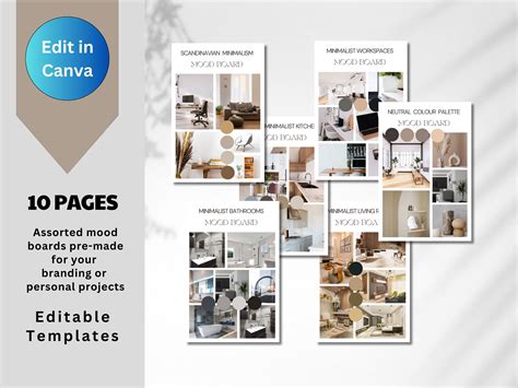 Mood Board Template 10 Editable Mood Boards Fully Customisable To Suit