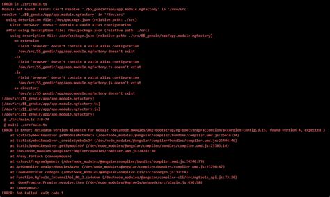 Npm Install Fails Due To Problem With Accordion S Metadata Issue