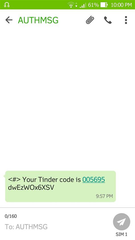 I Dont Use Tinder But A Random Auth Code Showed Up Is Thata Cause For Alarm Rtinder