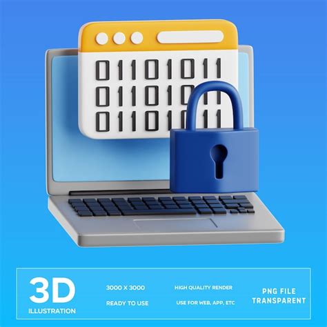 Premium Psd Psd Encryption 3d Illustration