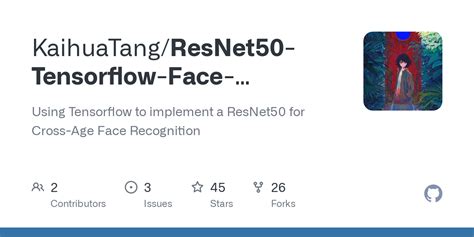 github kaihuatang resnet50 tensorflow face recognition using