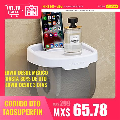 Caja De Pa Uelos Adhesiva Sin Rastro Soporte De Papel Higi Nico