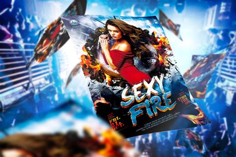 Sexy Fire Flyer Template Design Cuts