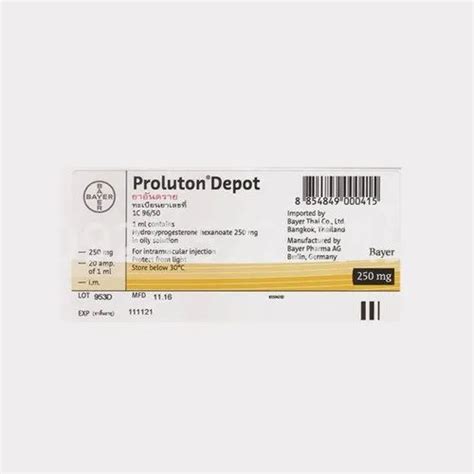 Proluton Depot 250mg At ₹ 143unit Gynecology In Mumbai Id 21336357691