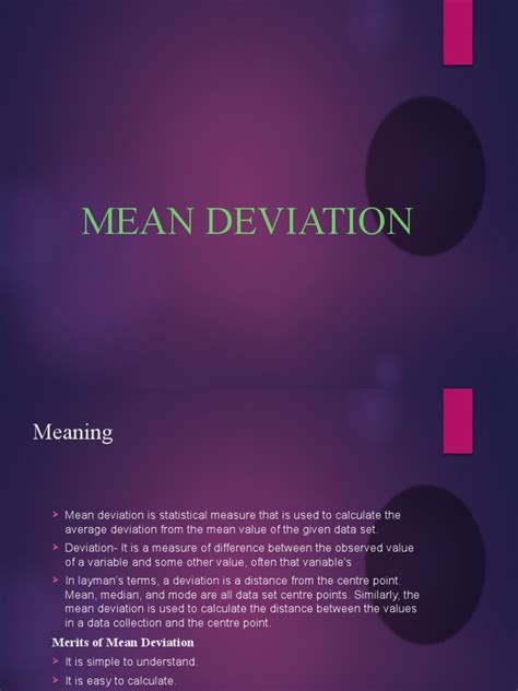Mean Deviation Pdf Mean Mode Statistics