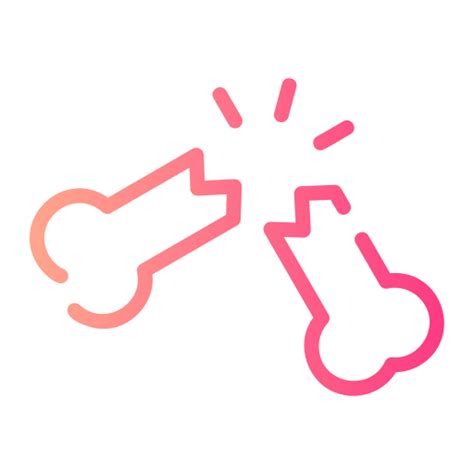 Broken Bone Generic Gradient Outline Icon