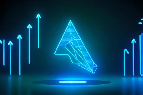 Una Flecha Azul Con Flechas Apuntando Hacia La Derecha Foto Premium