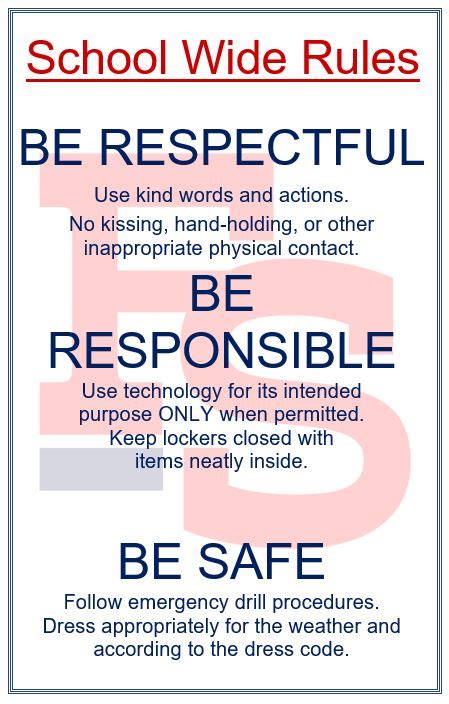 Expectations And Rules Finley Sharon Public School