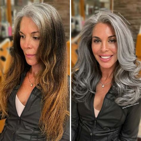 54 People Before And After Embracing Their Natural Gray Hair New Pics