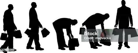 벡터 실루엣 선으로나 Man 가방에 대한 스톡 벡터 아트 및 기타 이미지 가방 남자 벡터 Istock
