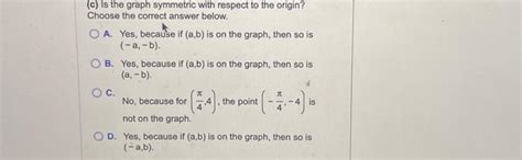 Solved Using Visual Observation Determine Whether The Graph