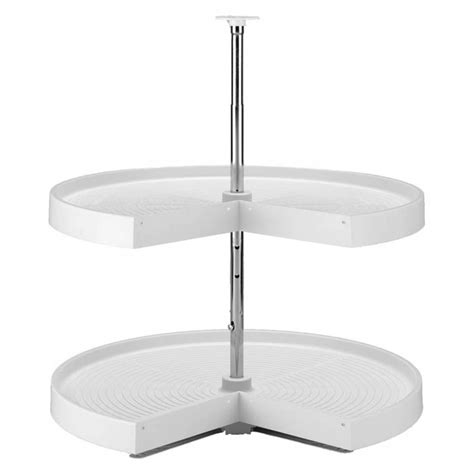 REV A SHELF Polymer Pie Cut Shaped Lazy Susan Shelf Only White Bulk Independently