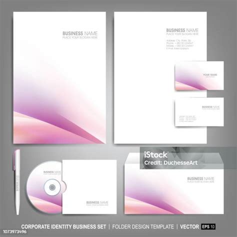 기업 아이덴티티 비즈니스 삽화를 위한 템플릿입니다 편집 가능한 기업의 정체성 템플릿디자인 Cd 빈 편지지 봉투 및 방문 카드를 포함 하 여 벡터 일러스트 레이 션 0명에